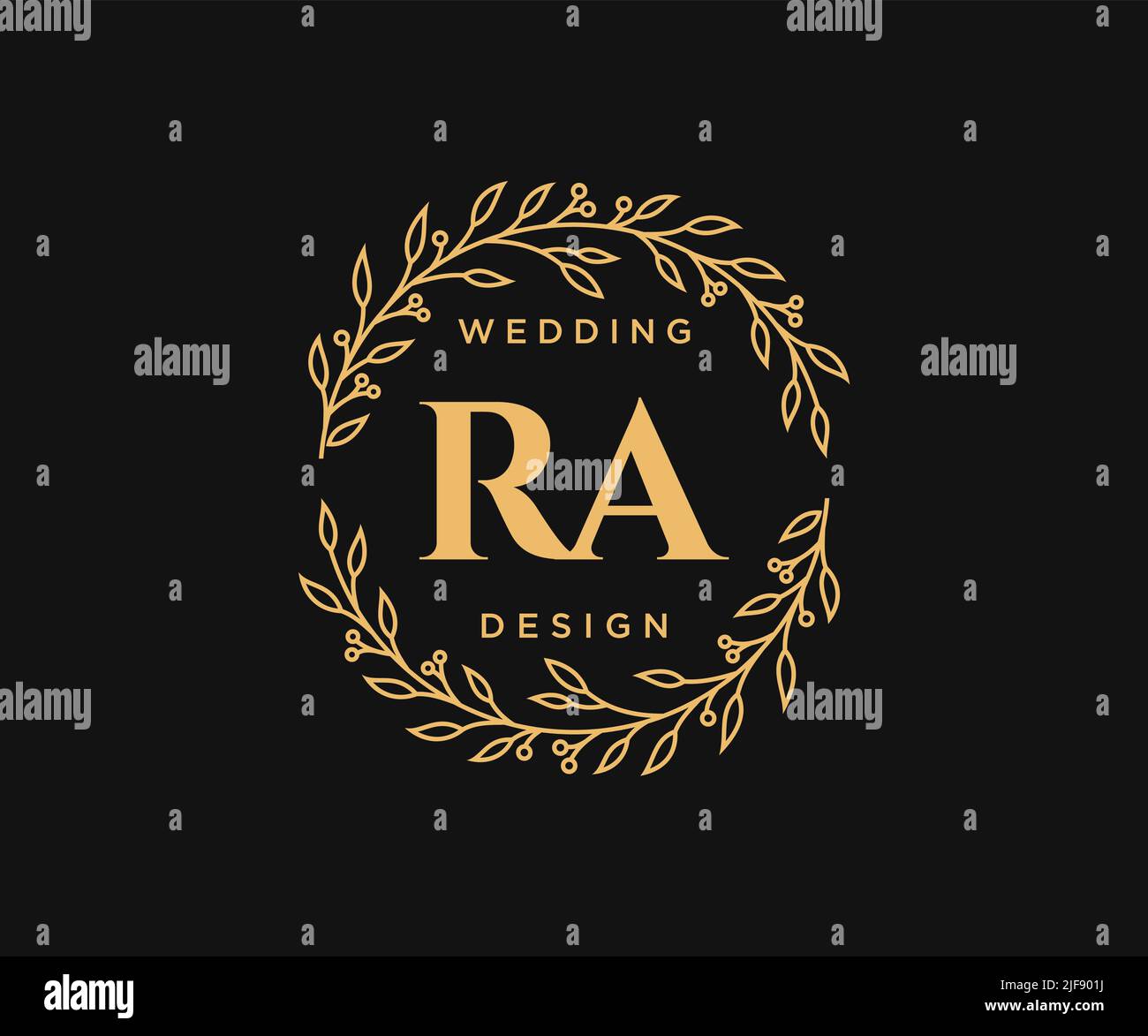 RA Initials letter Wedding monogram logos collection, hand drawn modern ...