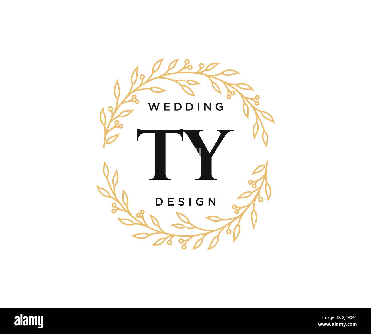 TY Initials letter Wedding monogram logos collection, hand drawn modern ...