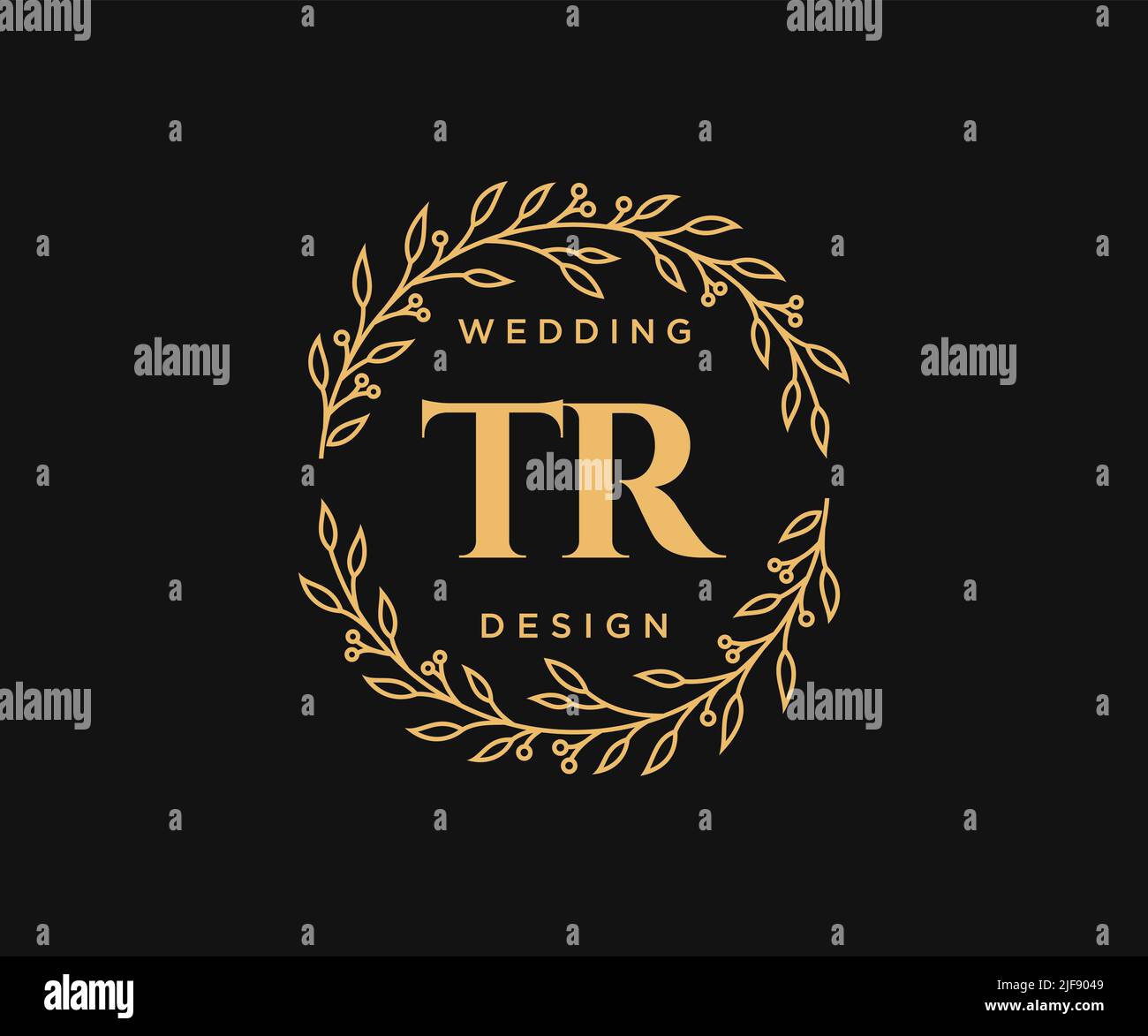 TR Initials letter Wedding monogram logos collection, hand drawn modern ...