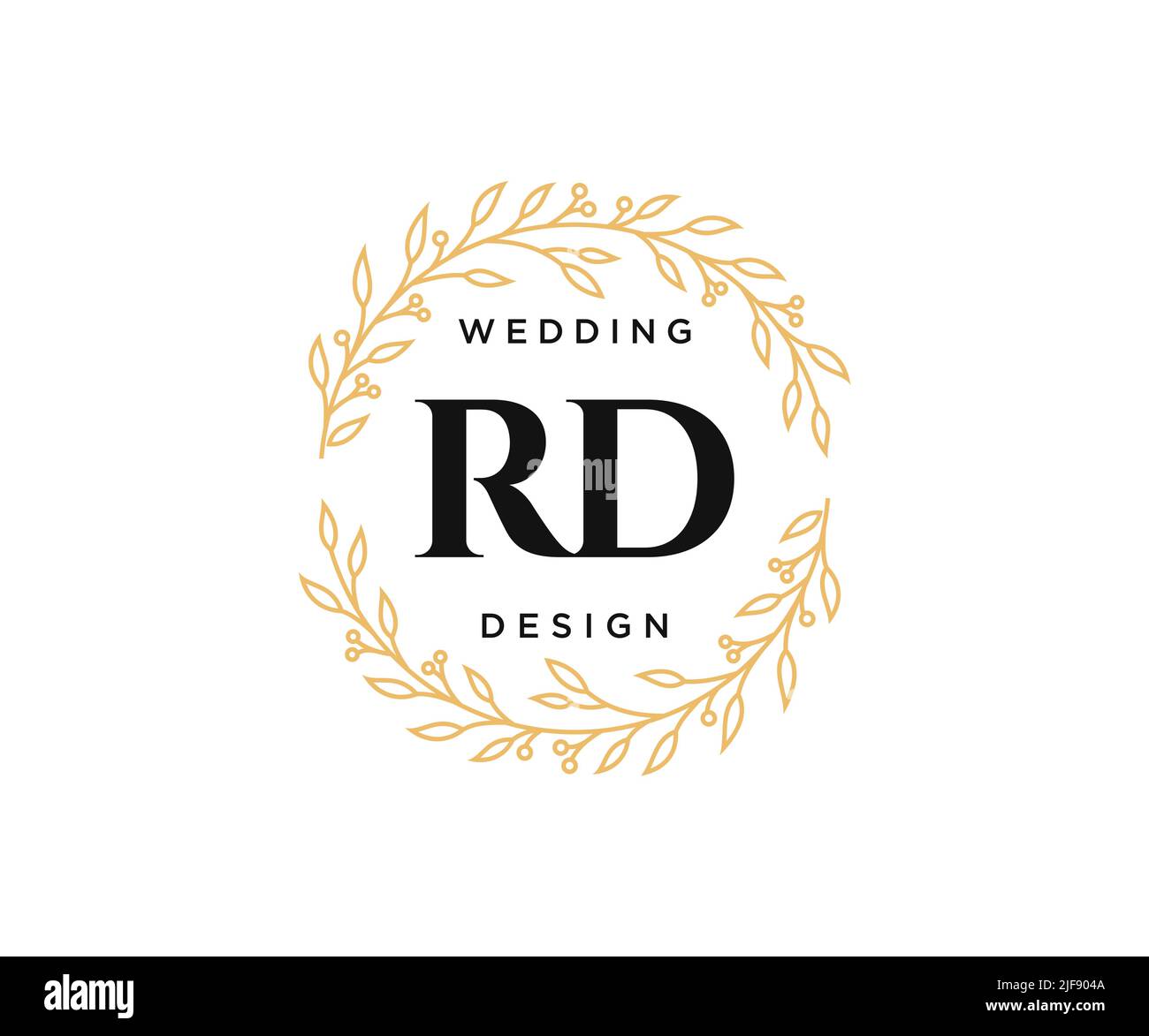 RD Initials letter Wedding monogram logos collection, hand drawn modern ...
