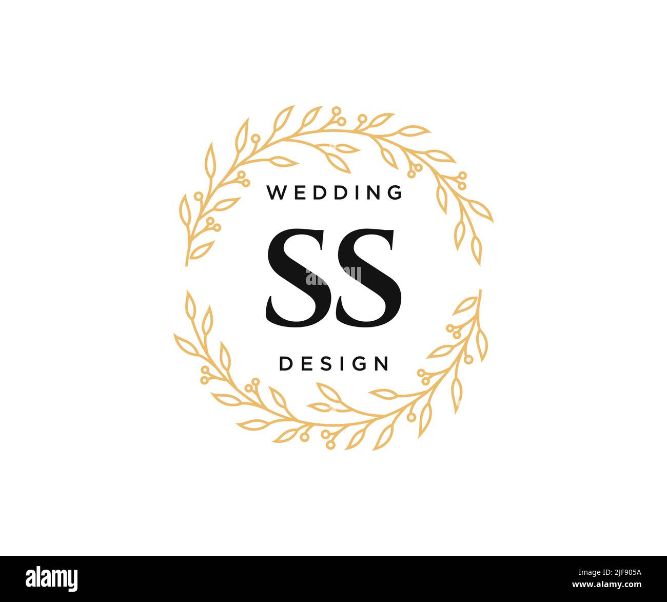 SS Initials letter Wedding monogram logos collection, hand drawn modern ...