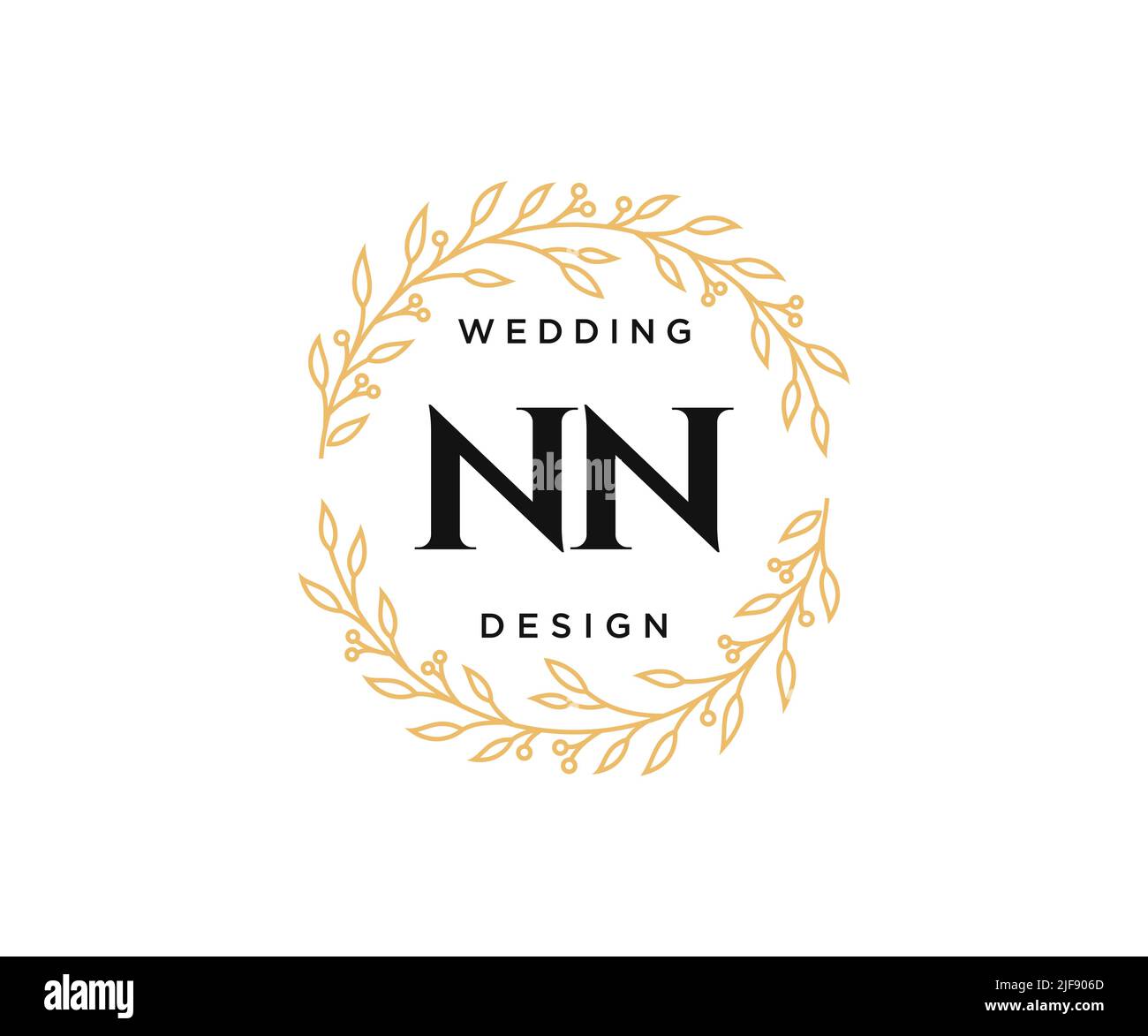 NN Initials letter Wedding monogram logos collection, hand drawn modern ...