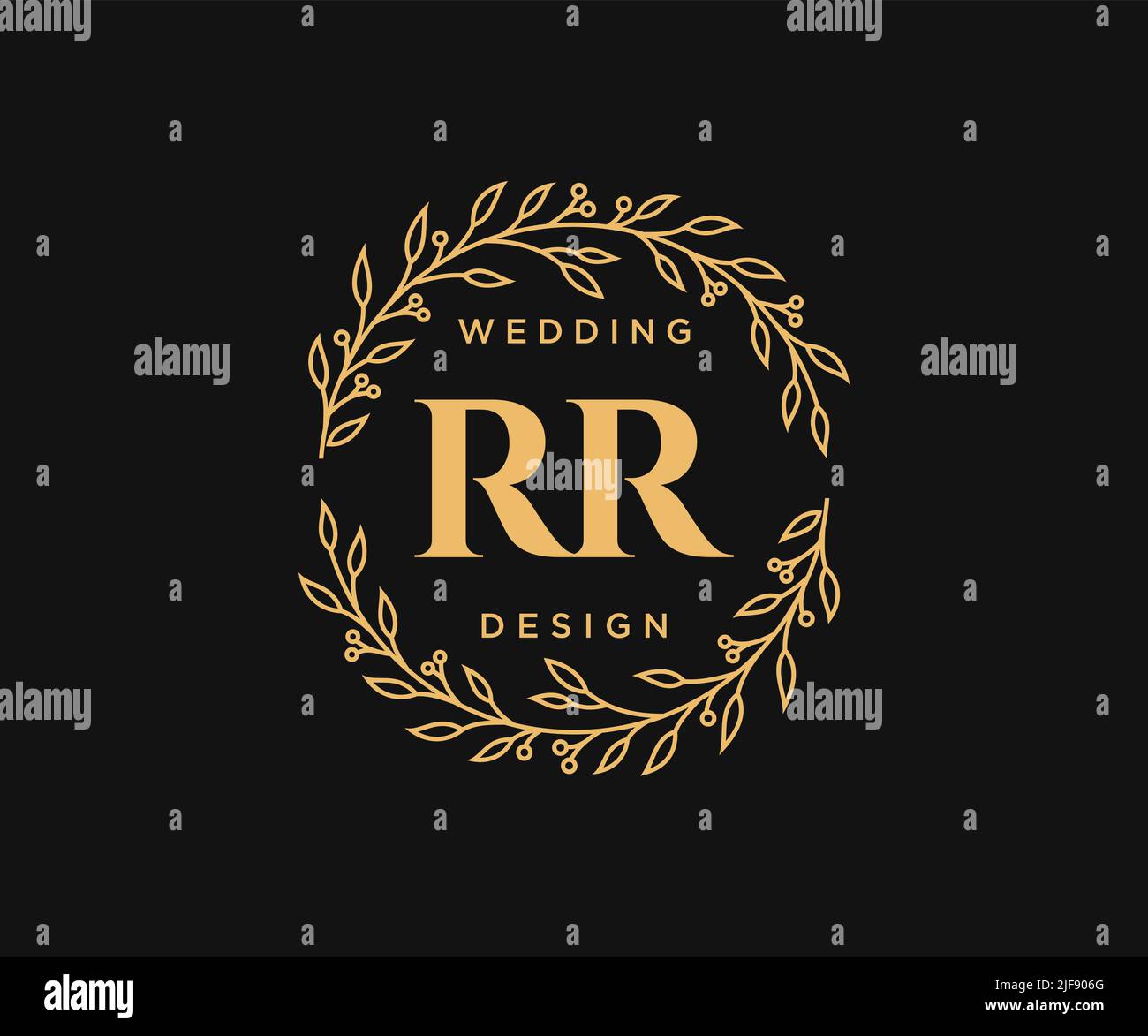 RR Initials letter Wedding monogram logos collection, hand drawn modern ...