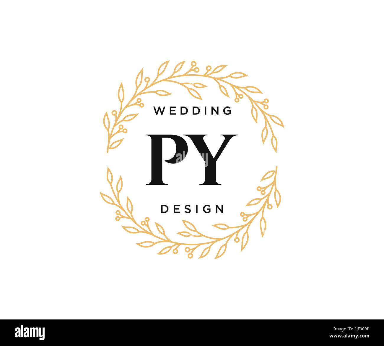 PY Initials letter Wedding monogram logos collection, hand drawn modern ...