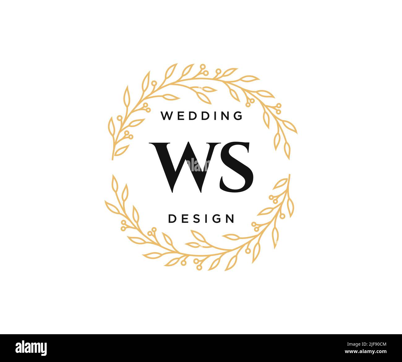 WS Initials letter Wedding monogram logos collection, hand drawn modern ...