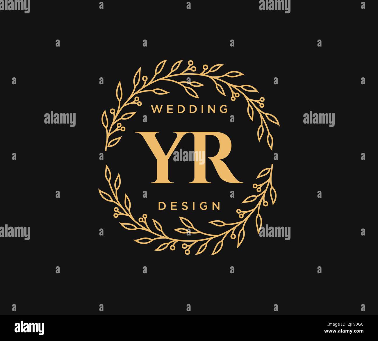 YR Initials letter Wedding monogram logos collection, hand drawn modern ...