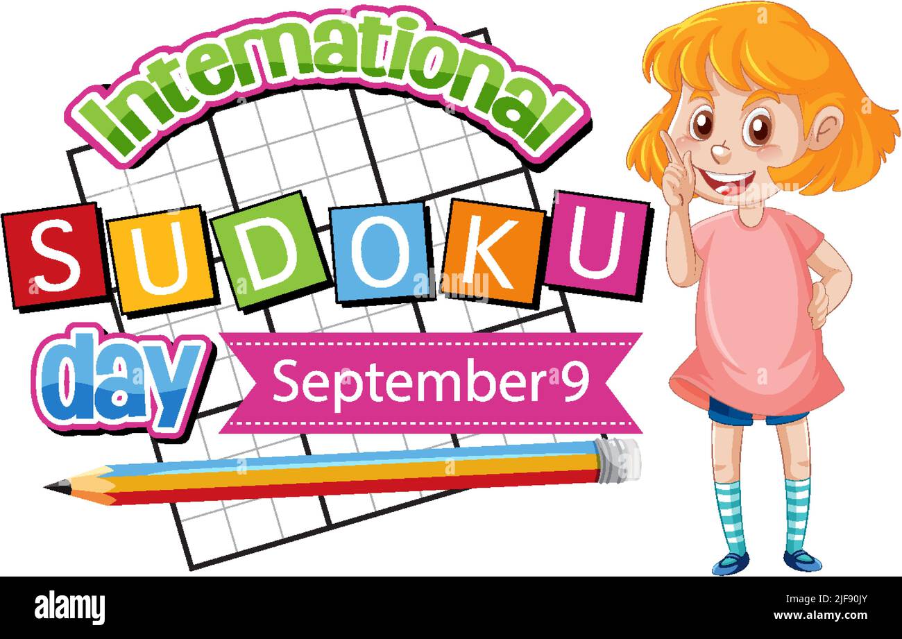 International Sudoku Day September 9 illustration Stock Vector Image ...