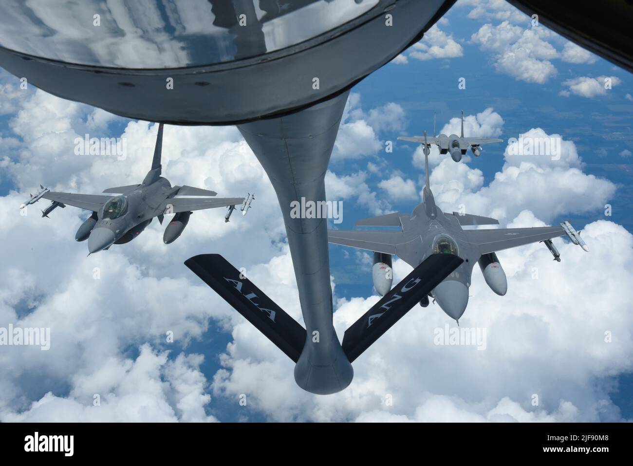 U.S. Air Force F-16's from the Oklahoma Air National Guard's 138th ...