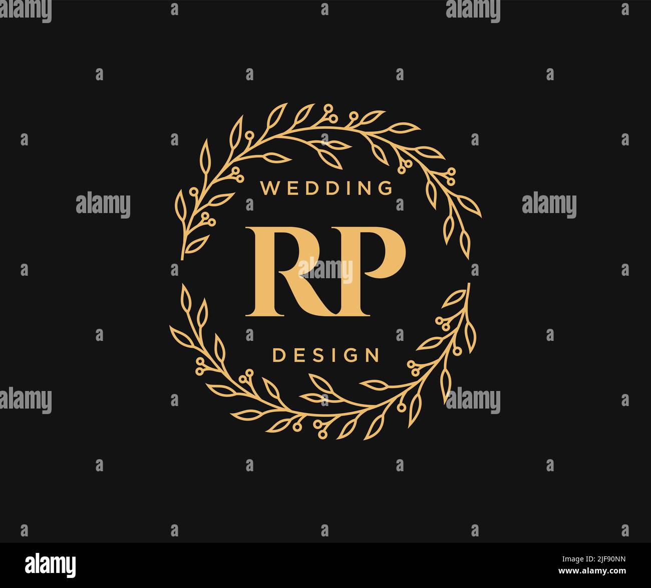 RP Initials letter Wedding monogram logos collection, hand drawn modern ...