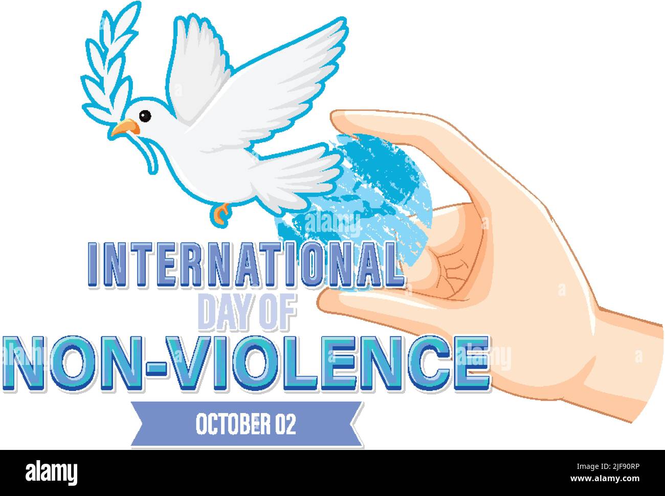 International Day of Non-Violence Poster Design illustration Stock ...