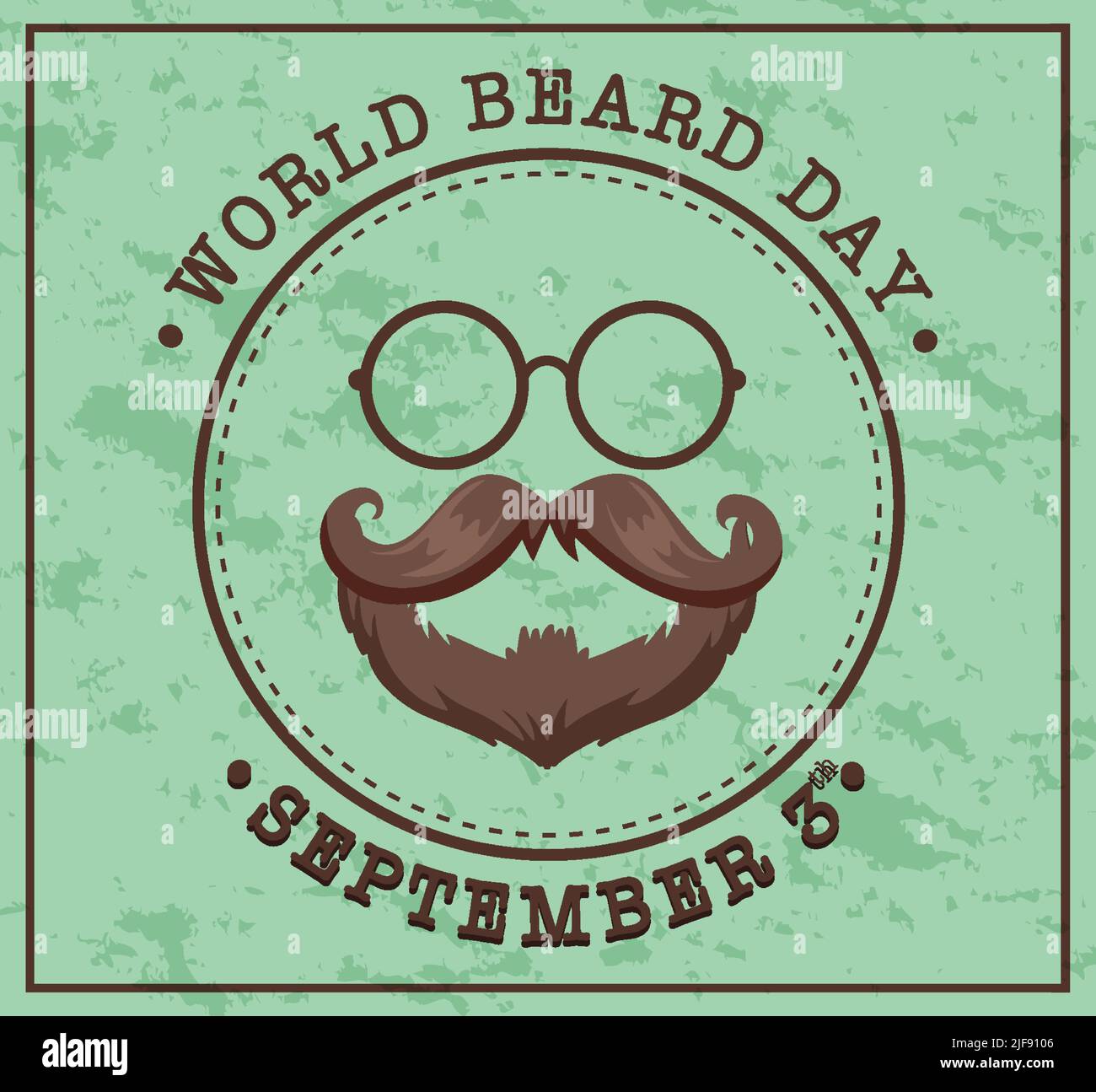 World Beard Day September 3 Poster Template illustration Stock Vector ...