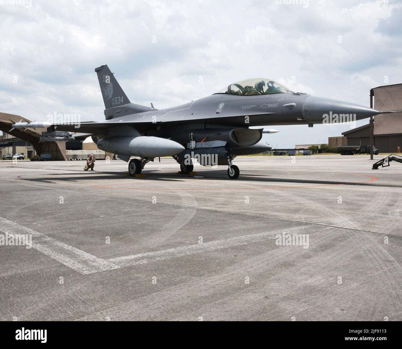 A U.S. Air Force F-16 from the Oklahoma Air National Guard's 138th ...