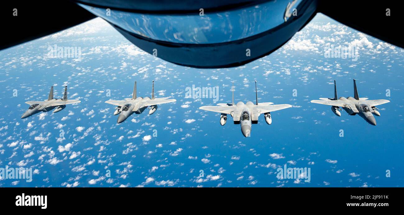 U.S. Air Force F-15 Eagles assigned to Louisiana Air National Guard's ...