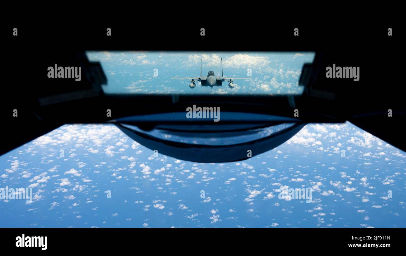 A U.S. Air Force F-15 Eagle assigned to the Louisiana Air National ...