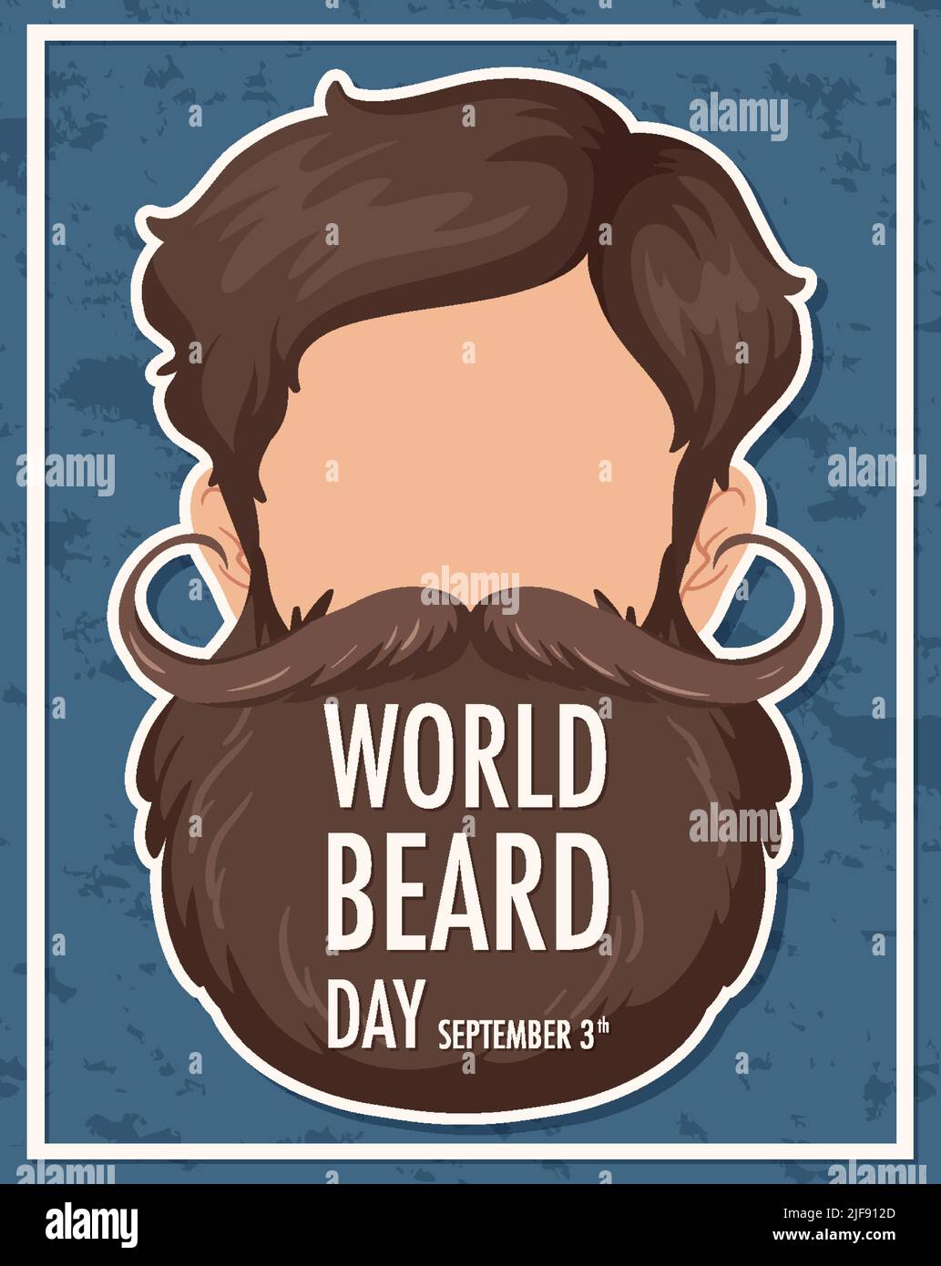 World Beard Day September 3 Poster Template illustration Stock Vector ...