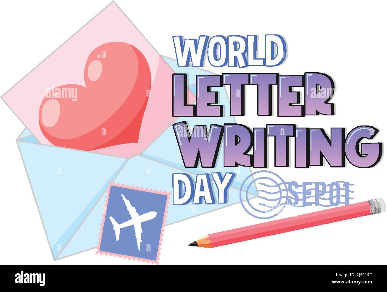 World Letter Writing Day Poster Design illustration Stock Vector Image ...