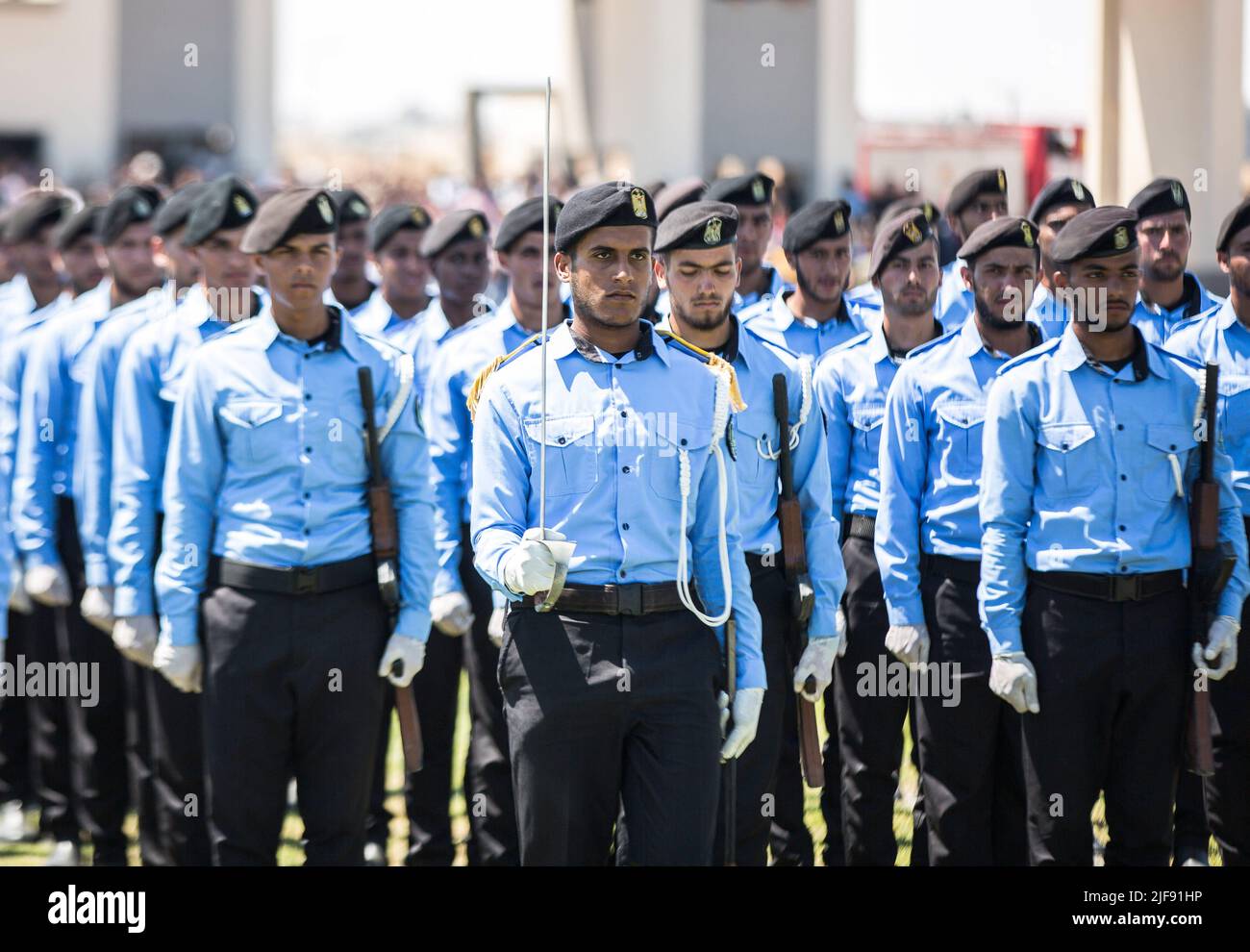 Gaza, Palestine. 30th June, 2022. Students from the Palestinian Police ...
