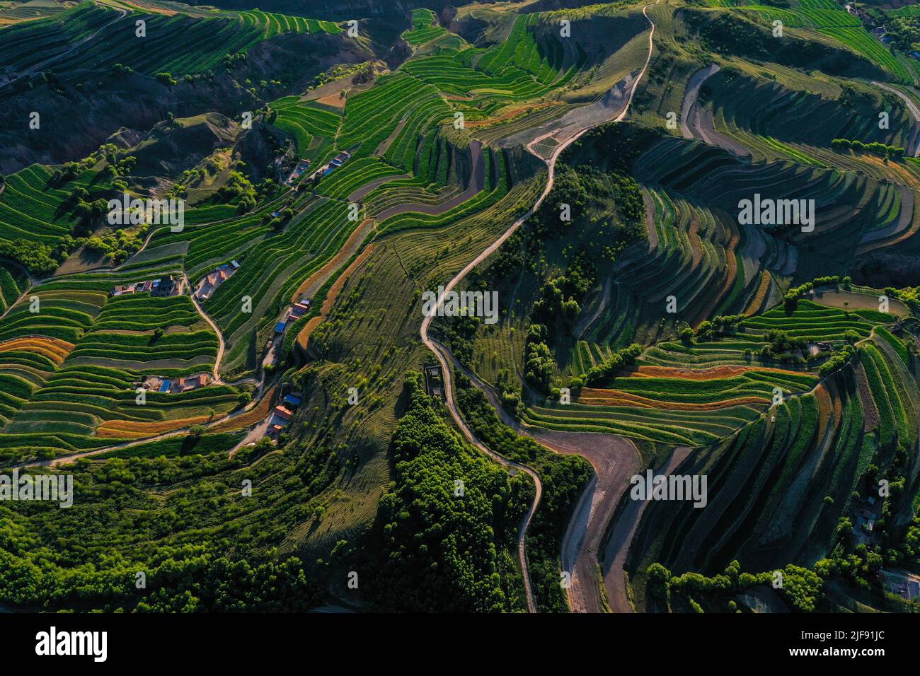 DINGXI, CHINA - JUNE 29, 2022 - An aerial photo taken on June 29, 2022 ...