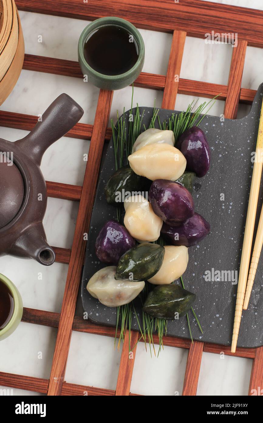 Traditional Chuseok Day Food, Korean Half Moon Shaped Rice Cake or ...