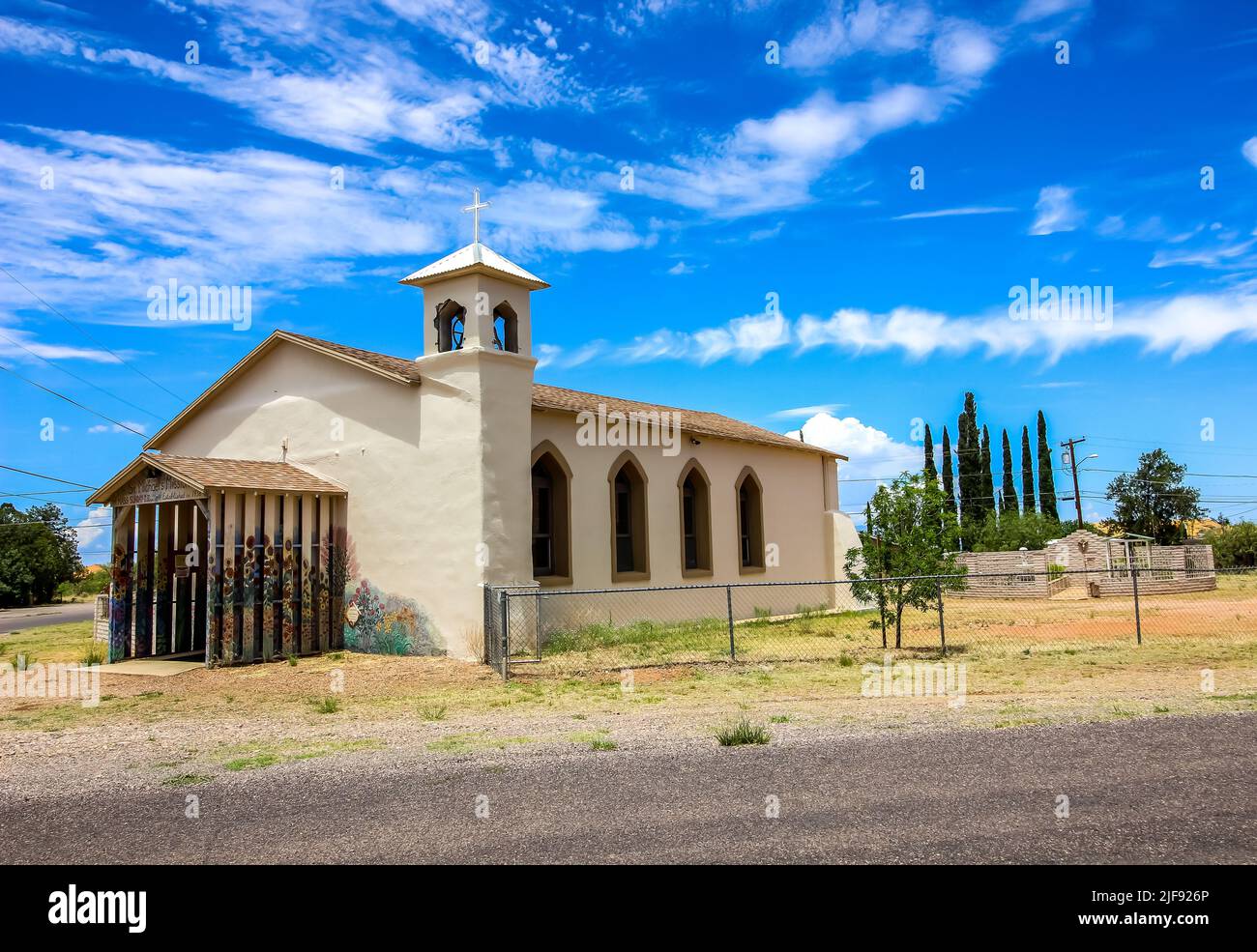 Small Church In Border Town Between Mexico And Arizona Stock Photo - Alamy