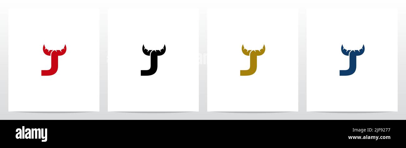 Horn On Letter Logo Design J Stock Vector Image & Art - Alamy