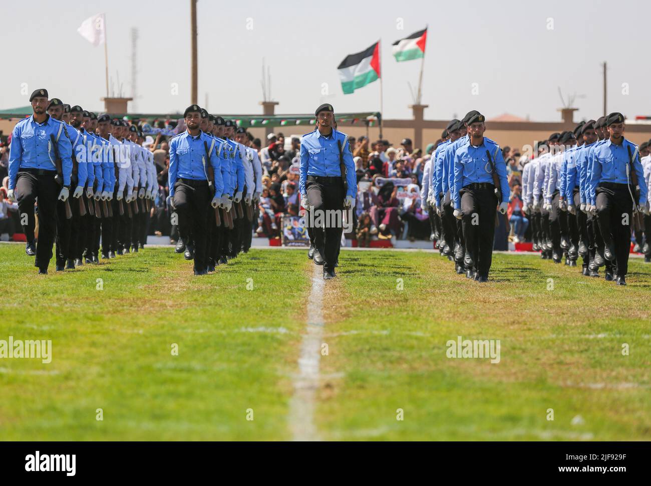 Gaza, Palestine. 30th June, 2022. Palestinian Police officers take part ...