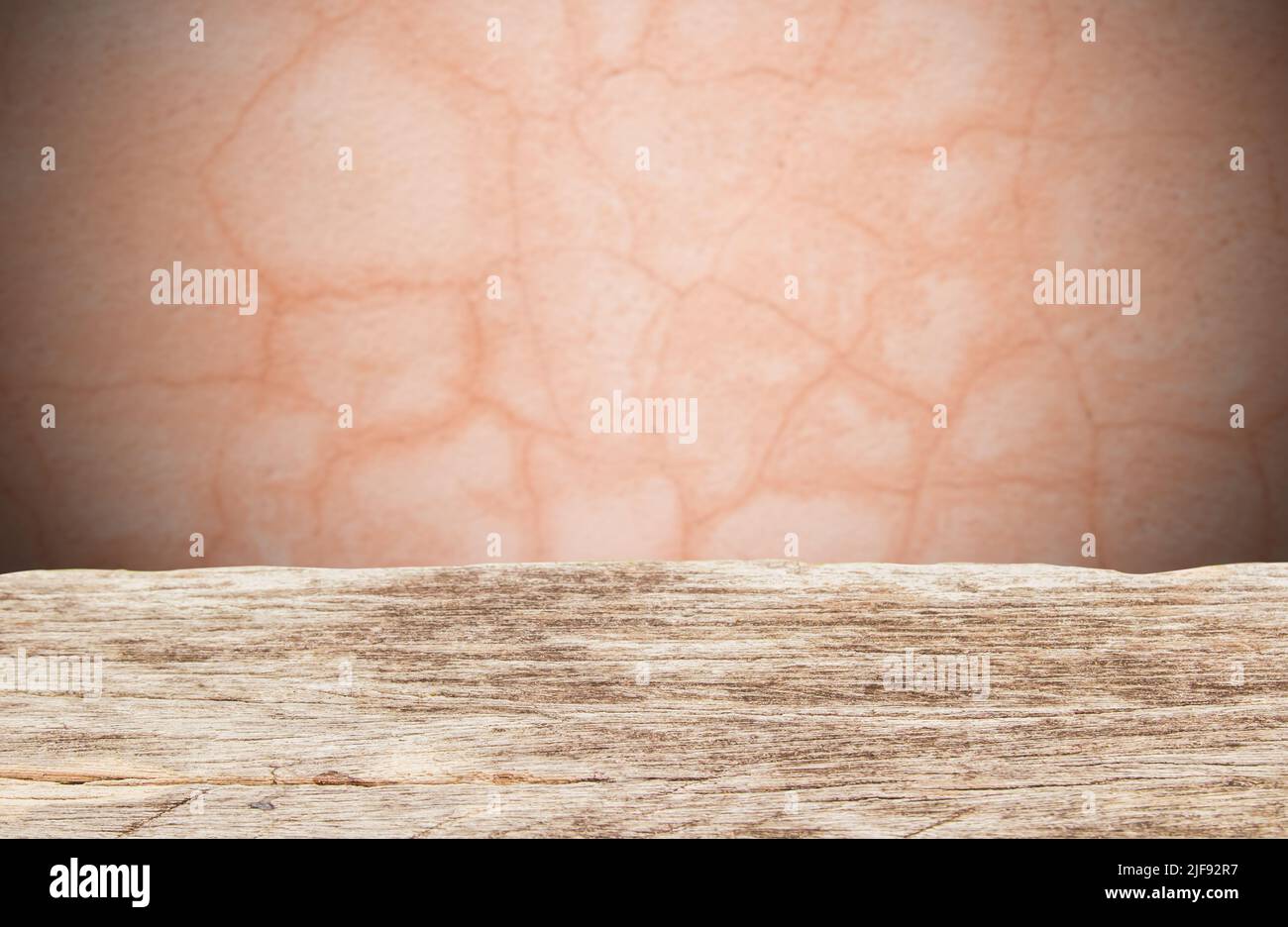 Wooden table with blurred background for any design Stock Photo - Alamy