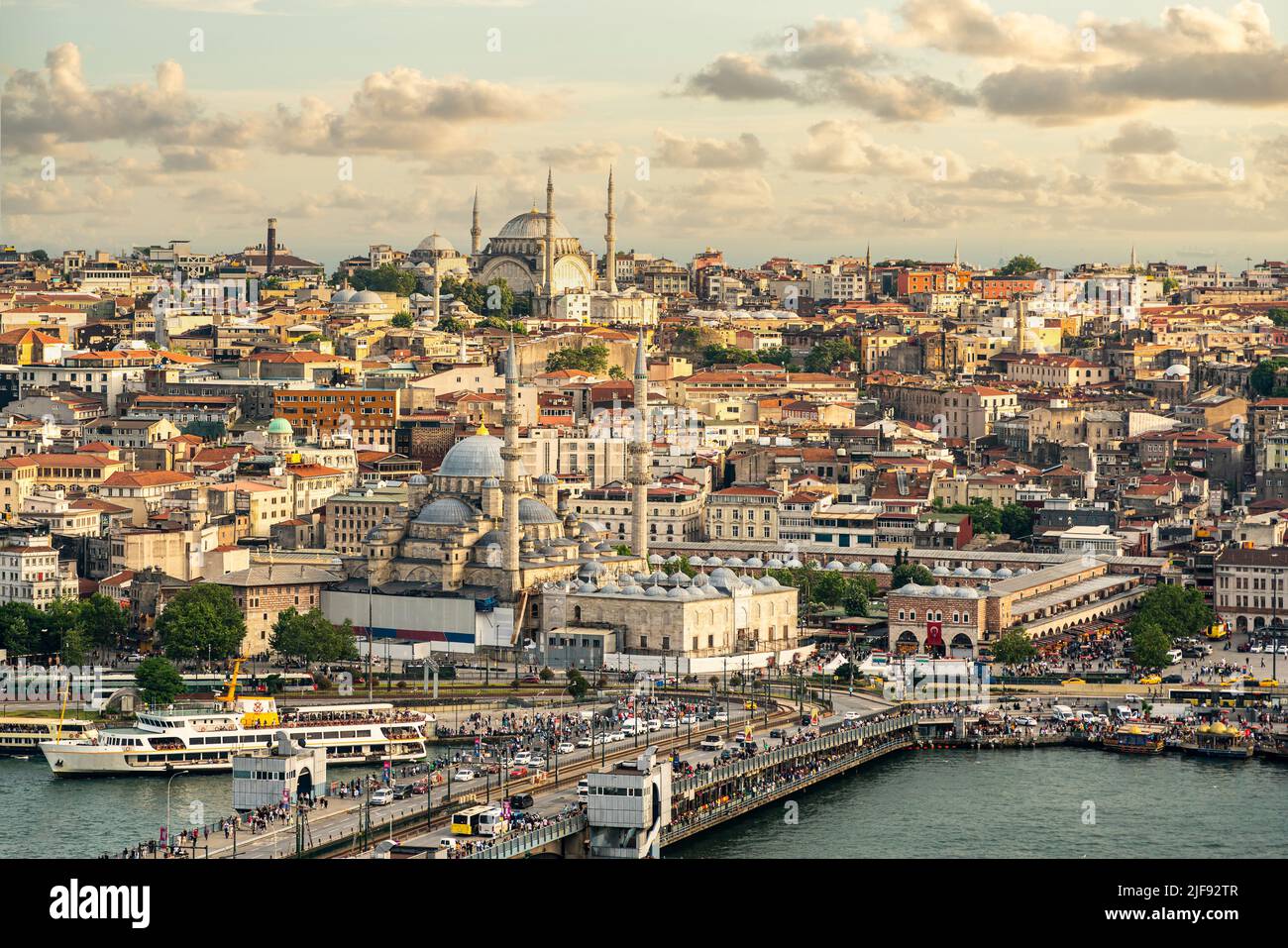 Aerial view galata bridge historical hi-res stock photography and ...
