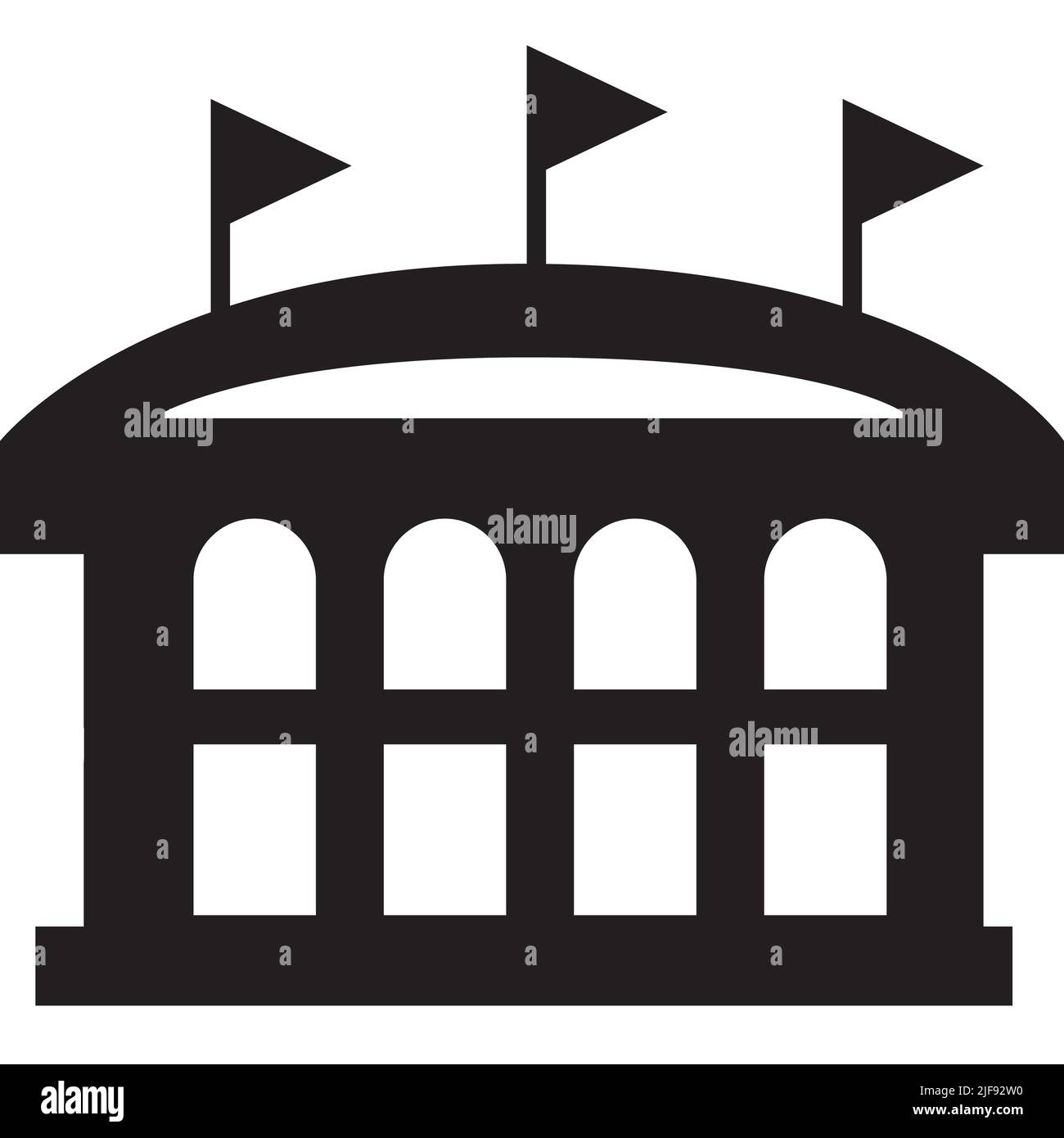 event center icon on white background. arena sign. flat style Stock ...