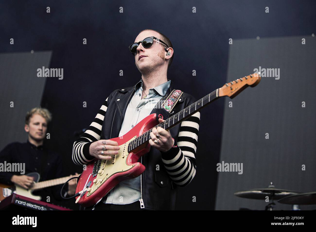 Alex Trimble of Two Door Cinema Club performs at Popaganda Festival in ...
