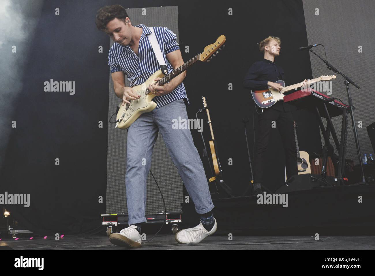 Sam Halliday and Ben Thompson of Two Door Cinema Club perform at ...