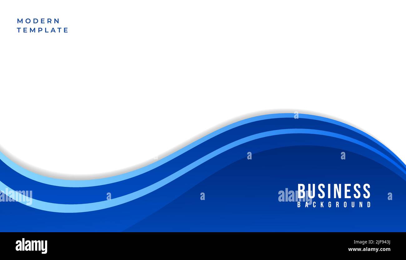 Abstract blue wavy business style background. Eps10 Vector Stock Vector ...