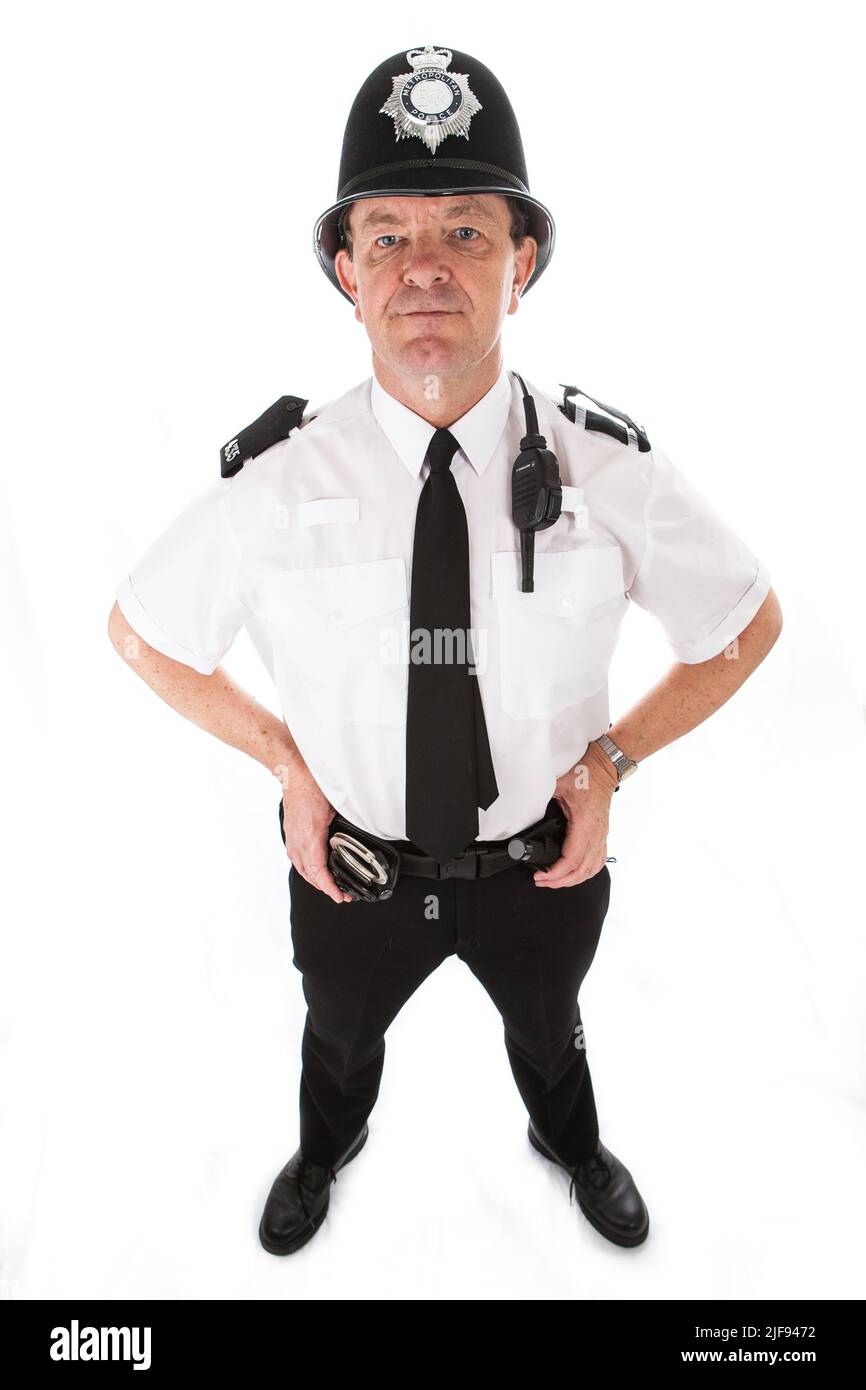 British police officer white background hi-res stock photography and ...