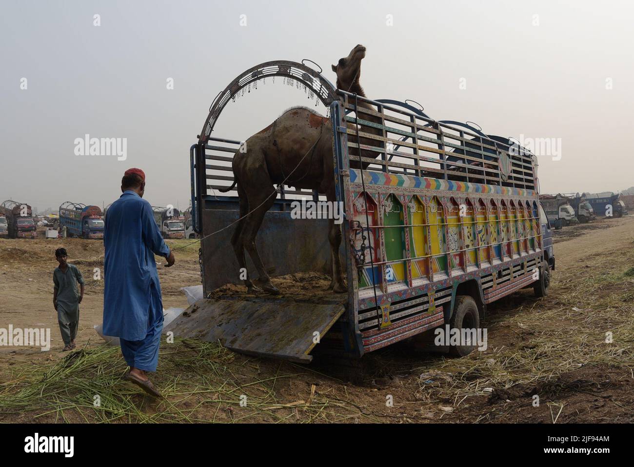 Lahore, Punjab, Pakistan. 28th June, 2022. Pakistani vendors display ...