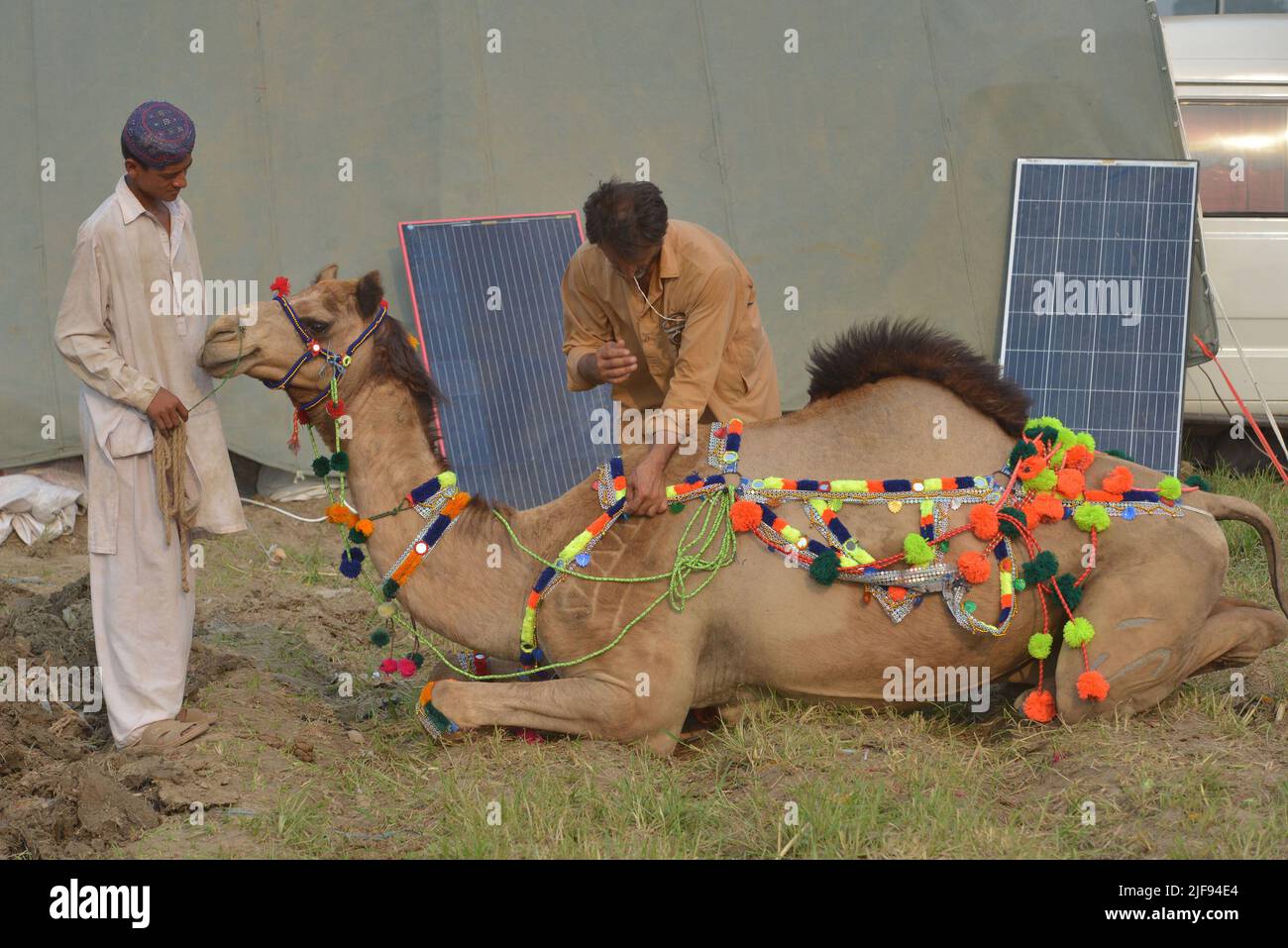 Lahore, Punjab, Pakistan. 28th June, 2022. Pakistani vendors display ...