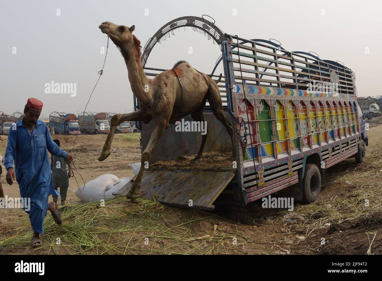 Lahore, Punjab, Pakistan. 28th June, 2022. Pakistani vendors display ...