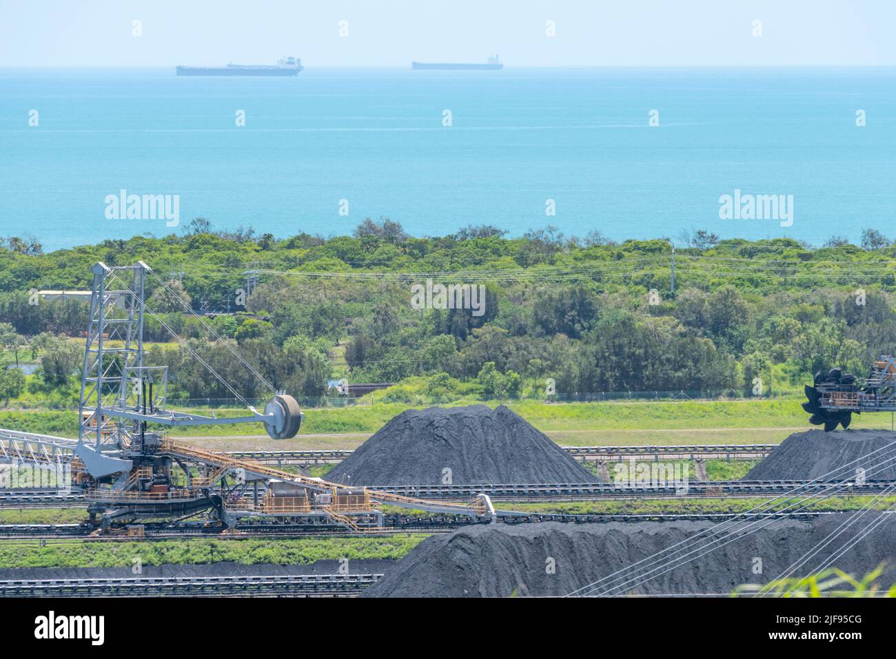 Two coal terminals at the port, Hay Point Coal Terminal (HPCT) and ...