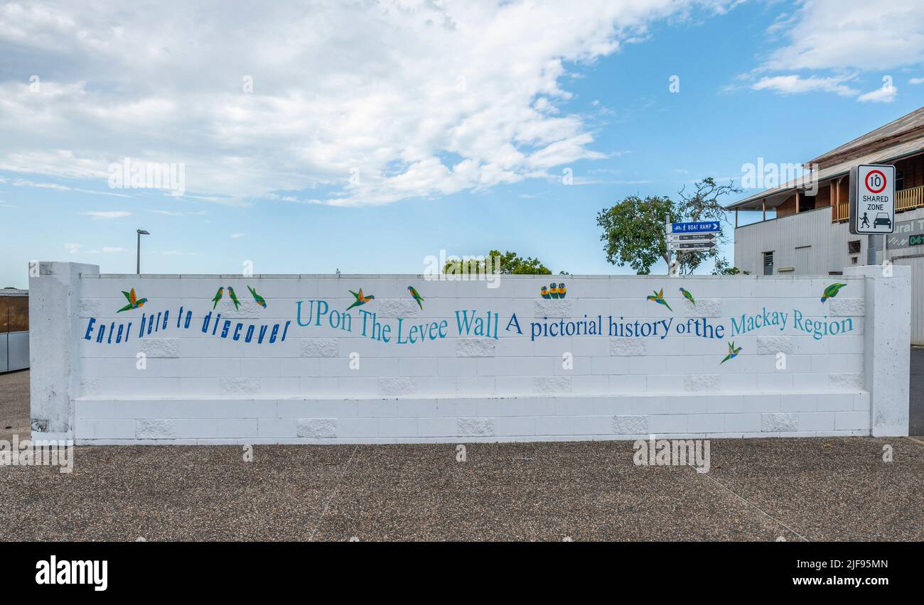The Upon The Levee Wall mural project which commenced in May, and it aims to share Mackay's ...