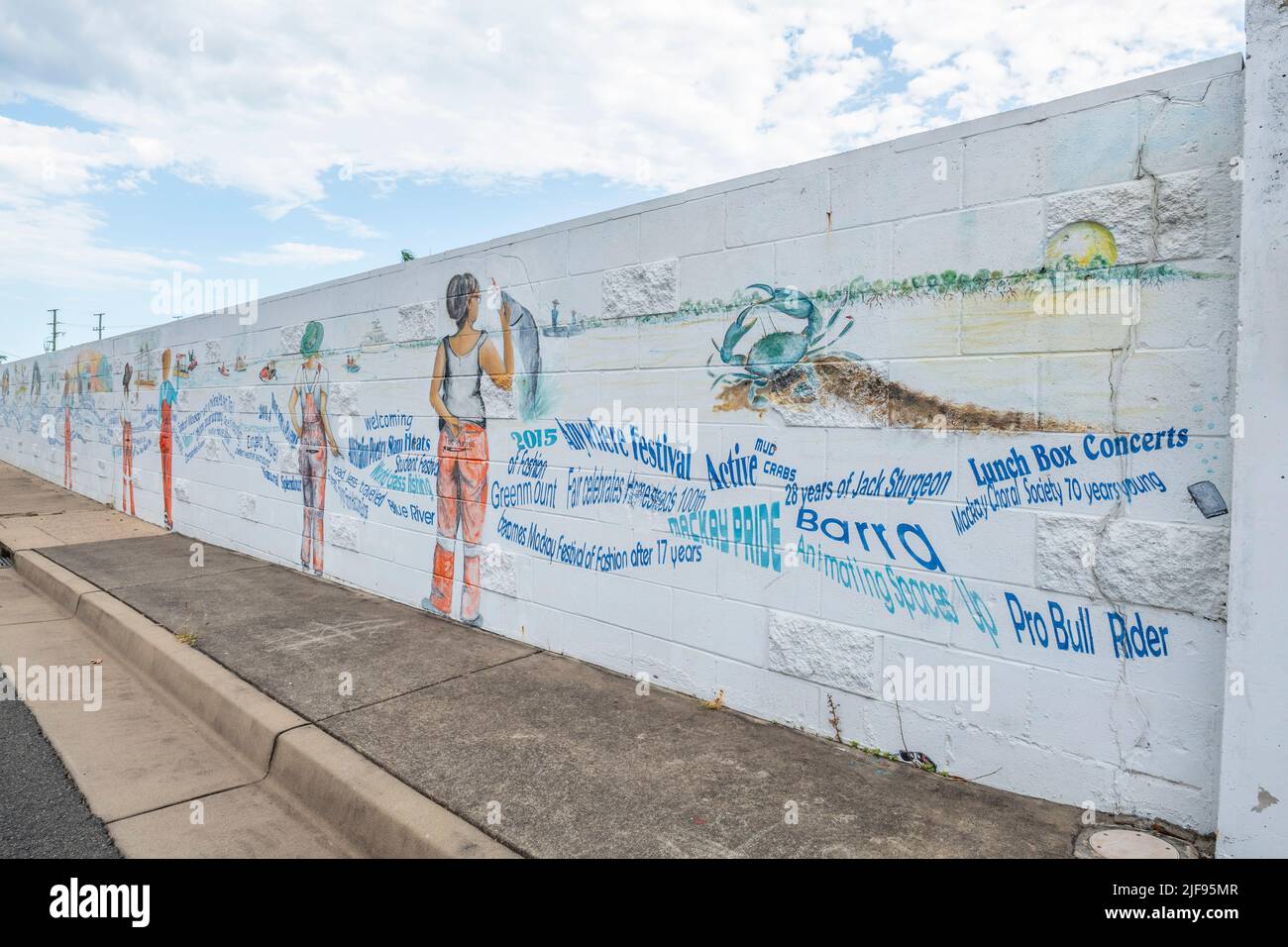 The Upon The Levee Wall mural project which commenced in May, and it aims to share Mackay's ...