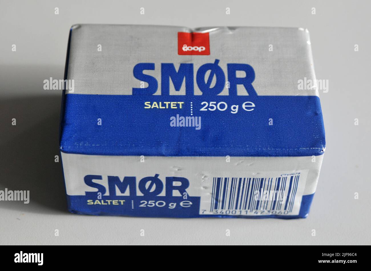 Copenhagen /Denmark/1st. July 2022/ Danish butter packet from Coop ...