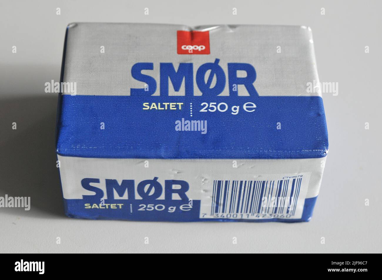 Copenhagen /Denmark/1st. July 2022/ Danish butter packet from Coop ...