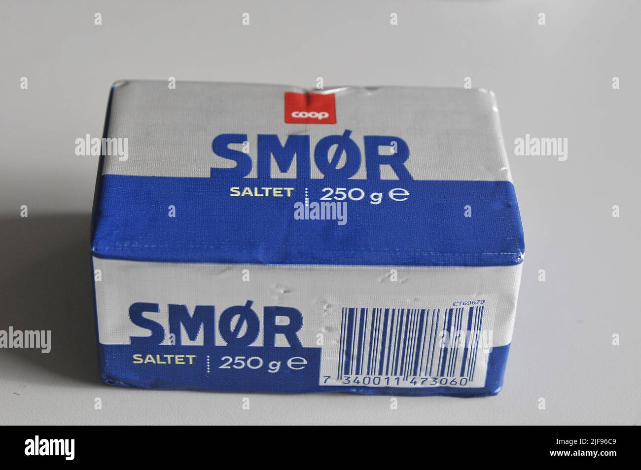 Copenhagen /Denmark/1st. July 2022/ Danish butter packet from Coop ...
