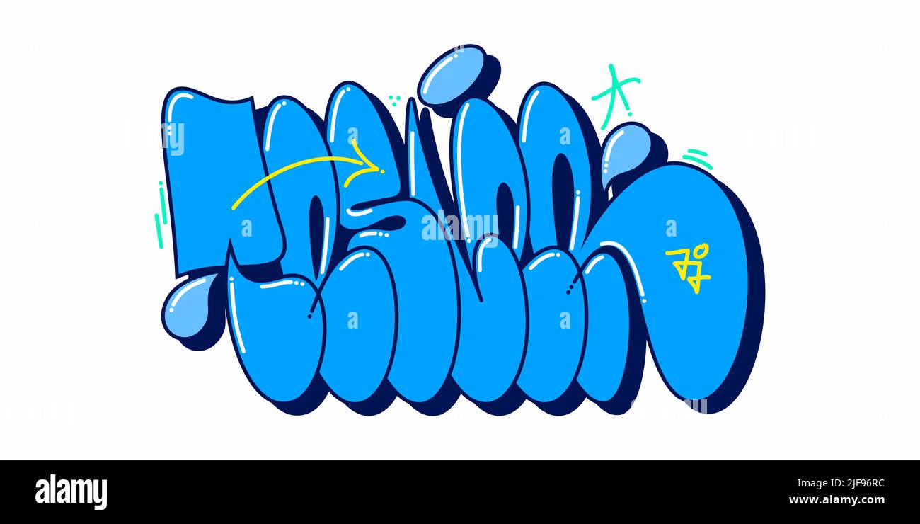 Abstract Urban Graffiti Street Art Word Tesler Lettering Vector ...