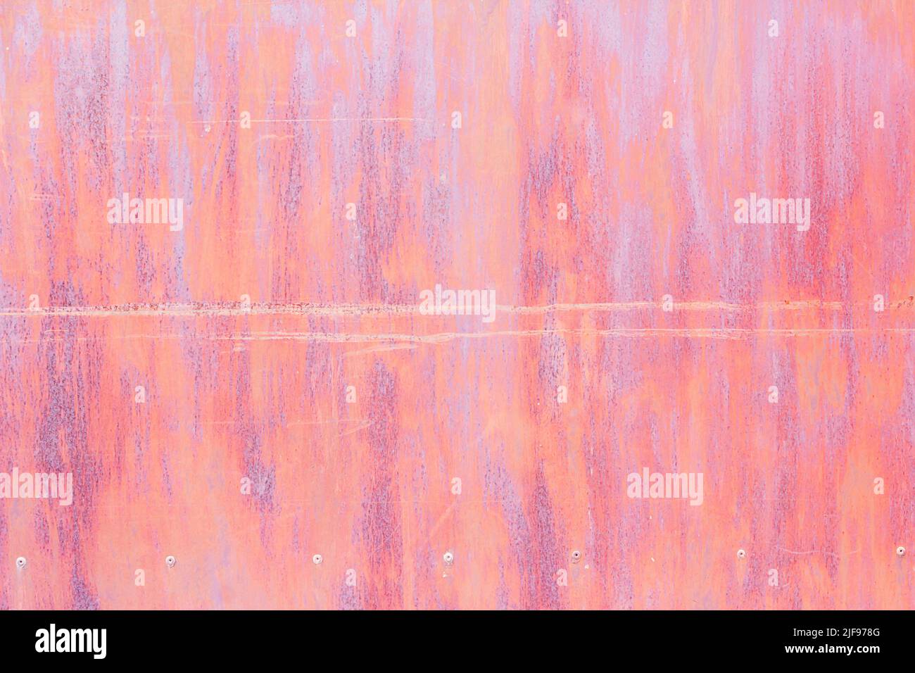 Old steel walkway sprayed red rust. Iron surface rust for background to ...