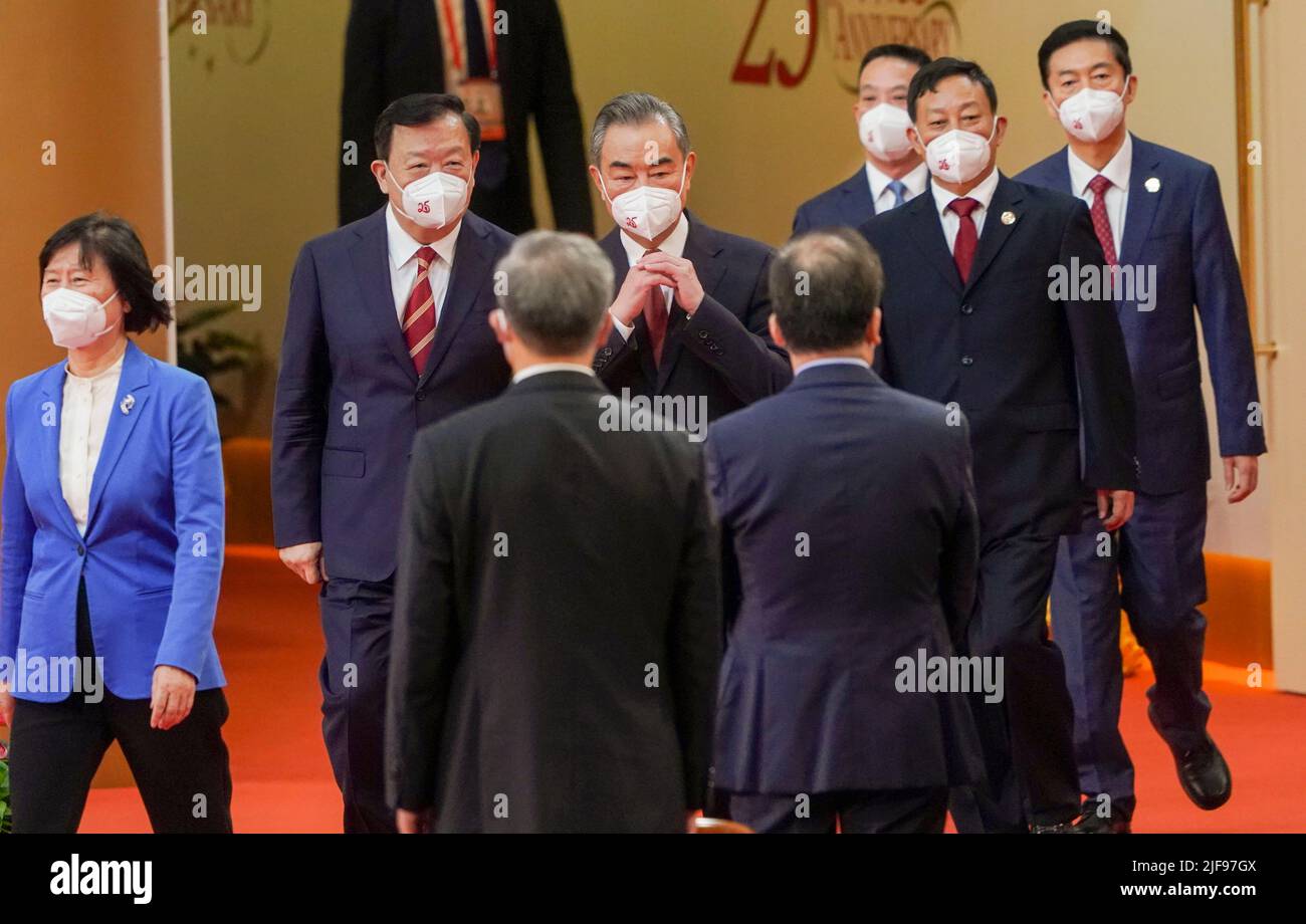 Hong Kong, China. 01st July, 2022. 1st July, Hong Kong. Guest in the ...