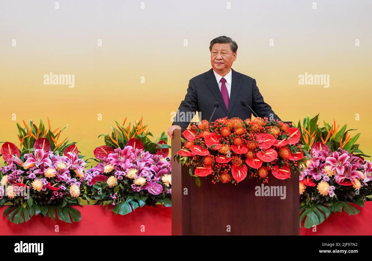 Hong Kong, China. 01st July, 2022. 1st July, Hong Kong. Chinese ...