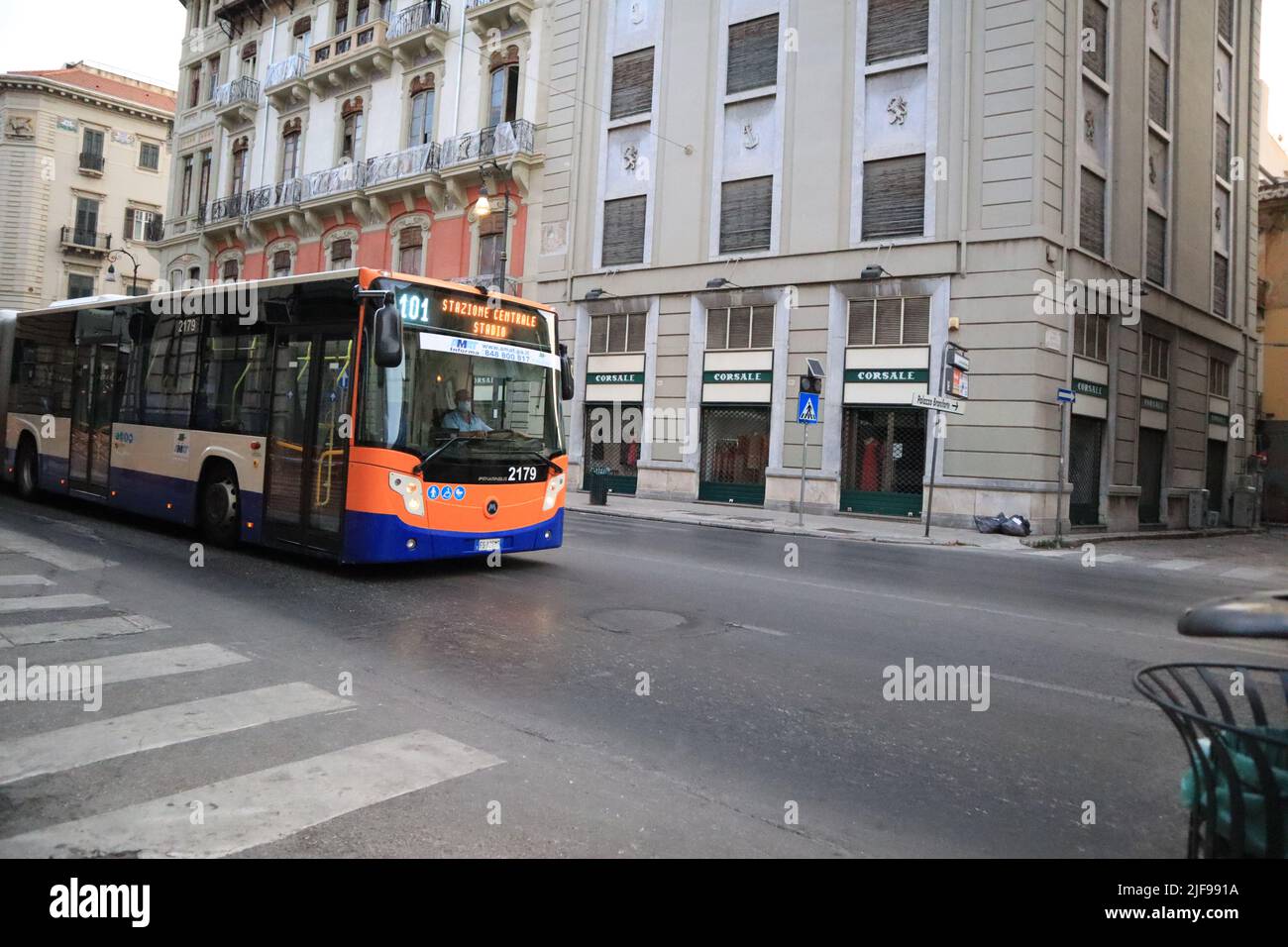 Palermo, Sicily (Italy): AMAT Local Bus in downtown of Palermo Stock ...