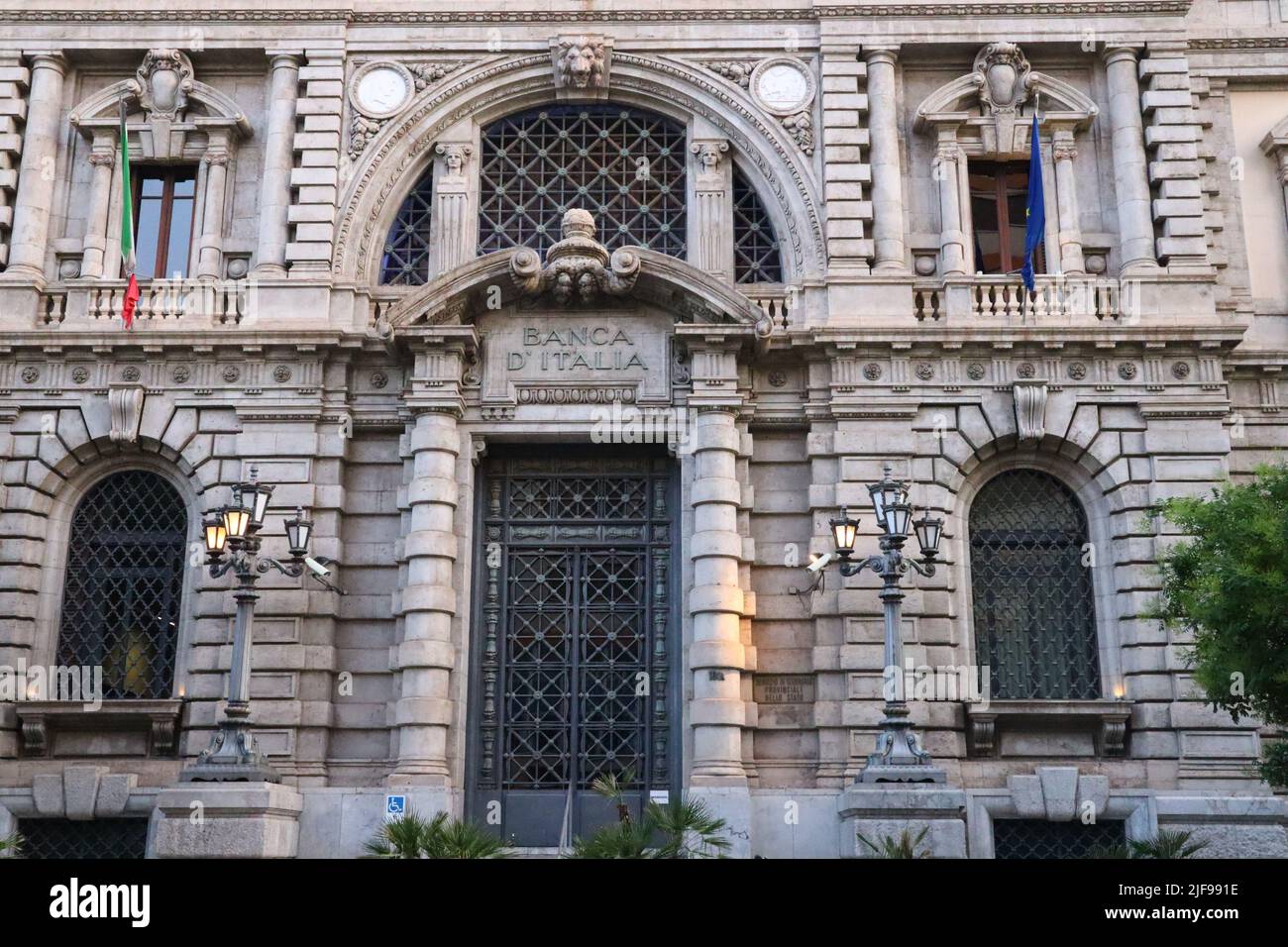 Palermo, Sicily (Italy): Bank of Italy in downtown of Palermo Stock ...