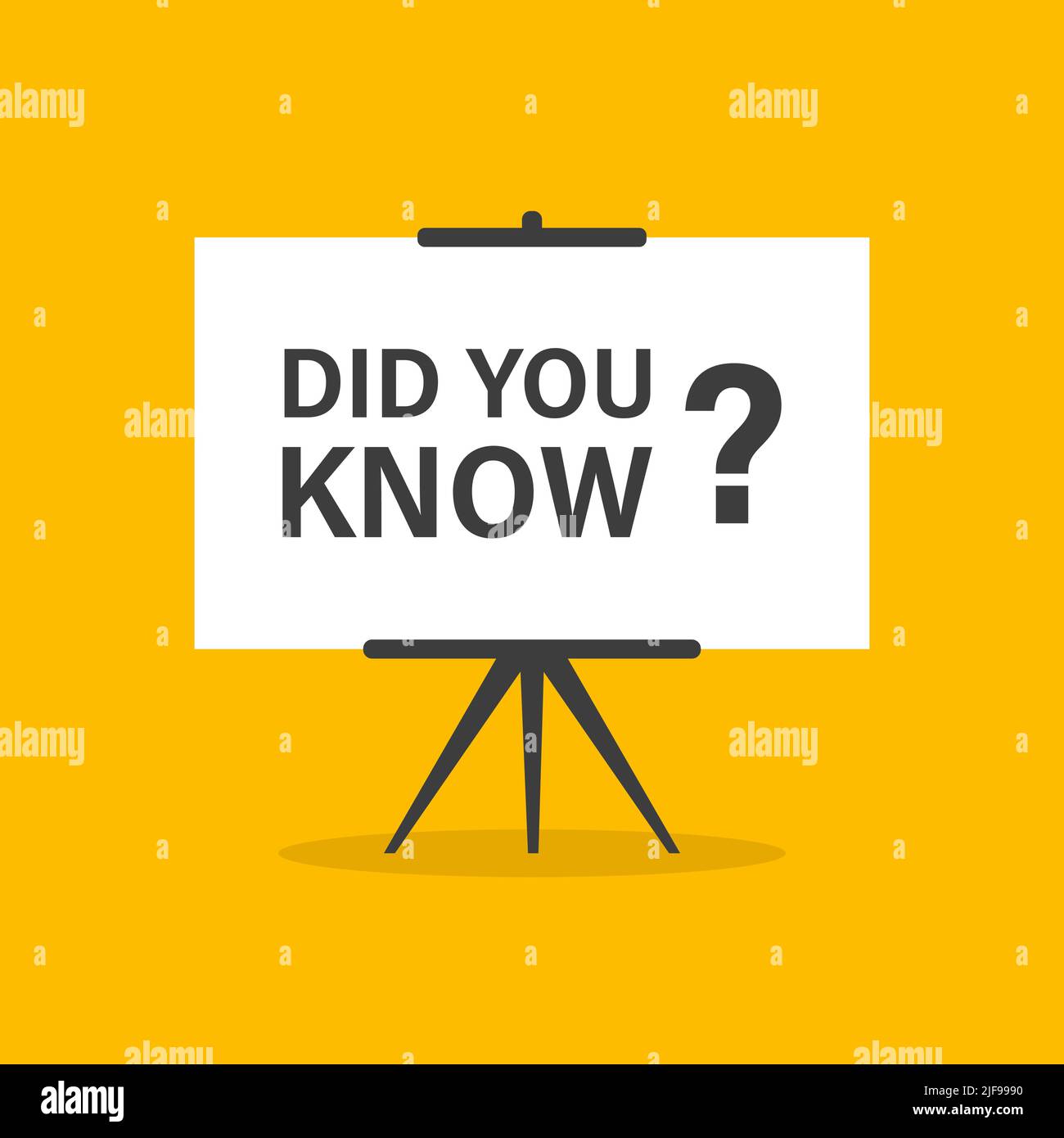 Did you Know presentation whiteboard sign on yellow background for ...