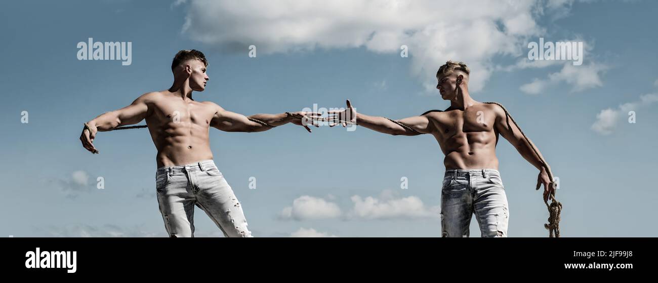 Men arm, salvation. Two hands, helping arm of a friends, teamwork ...